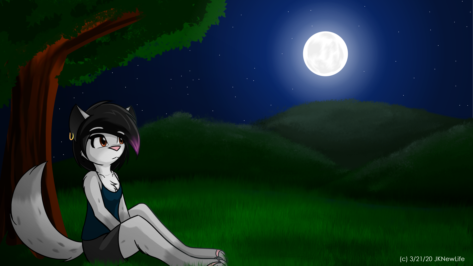 Flipped Upside Down Moon